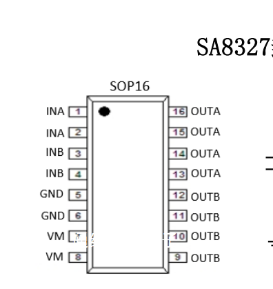 SA8301 Sytatek 电流1.8A, 电源2.0-7.0V马达驱动芯片
